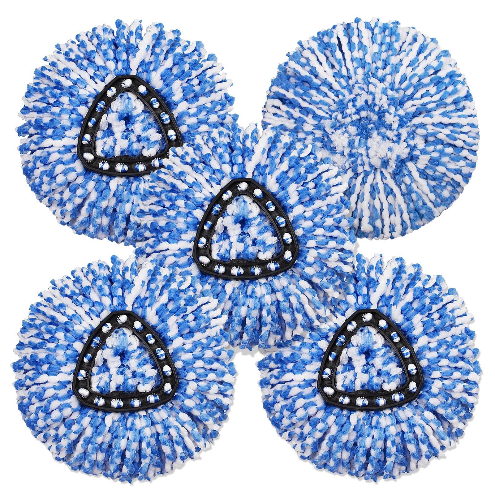 RinseClean Spin Mop Refills for 2-Tank System Triangle Mop, Compatible with Cedar O Mop, Microfiber Mop Head Replacement Easy Cleaning Mop for Floor Cleaning