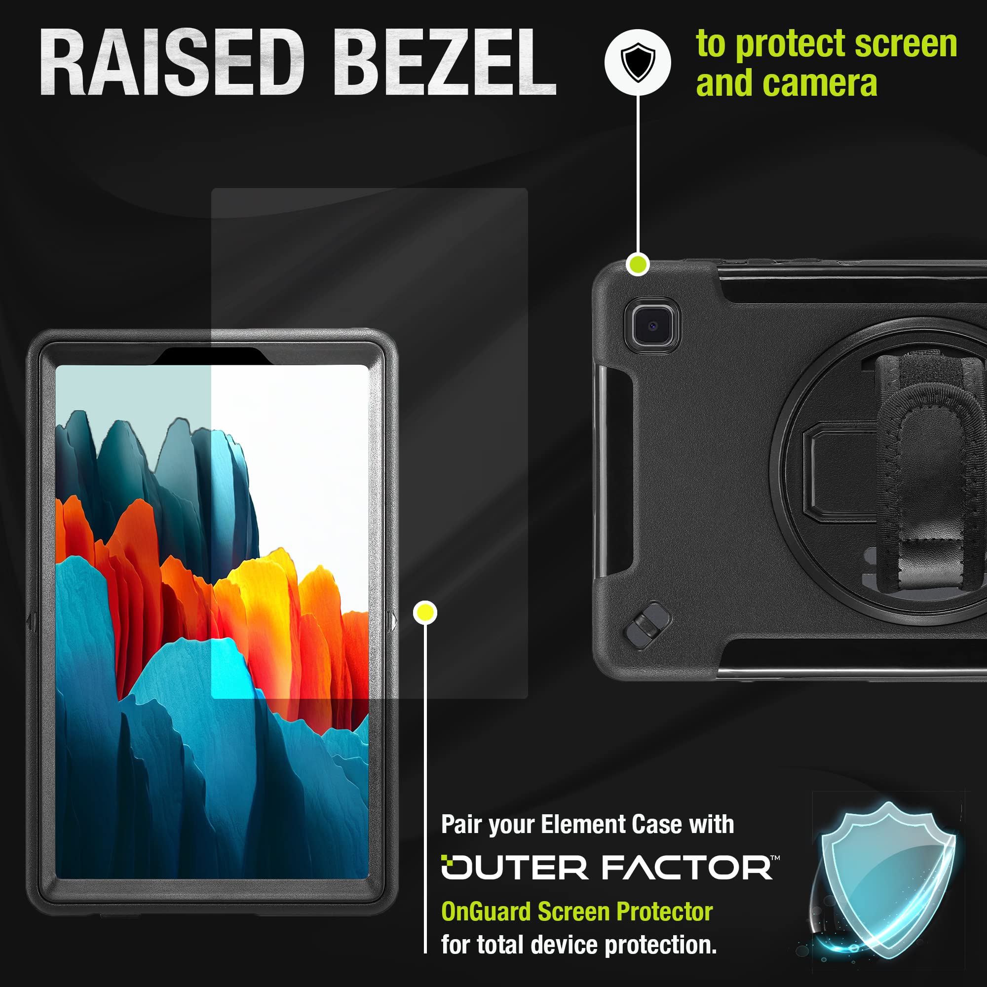 OuterFactor Workforce Pro Tab A7 Lite 2021 Tablet Case Protective Cover - Shockproof & Drop Tested - Slim Profile - Max Impact Absorption - Rugged Military Grade - Tablet case 8.7"