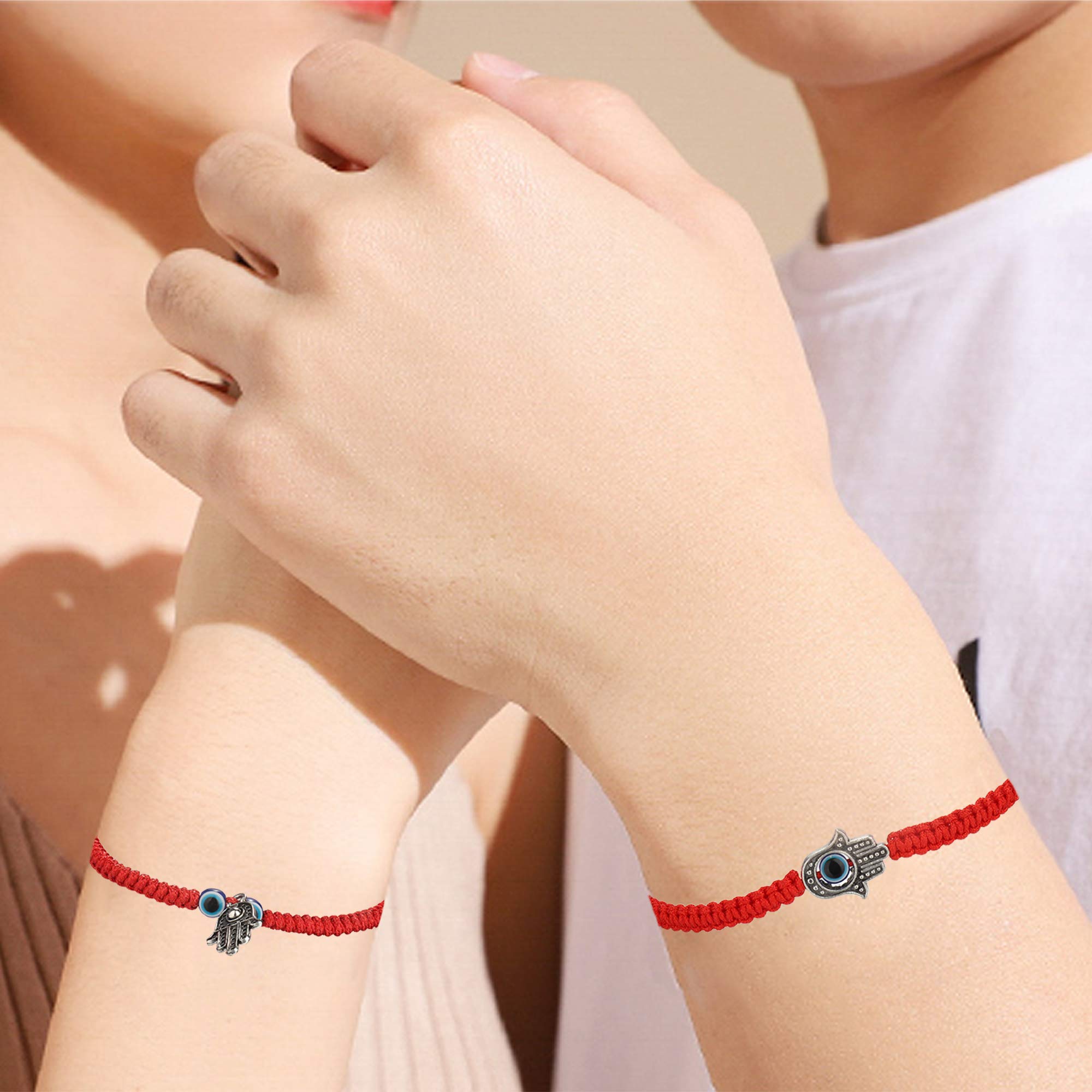 IRONBOX Red String Bracelet Evil Eye Bracelet for Women Men Hamsa Bracelet Red Bracelet for Protection 5Pcs