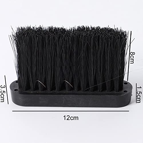 NIGHTKIST 2PCS Oblong Fireplace Brush Replacement Head Spare Bench Hearth Cleaning Brush Head Refill Fireplace Broom for Companion Sets