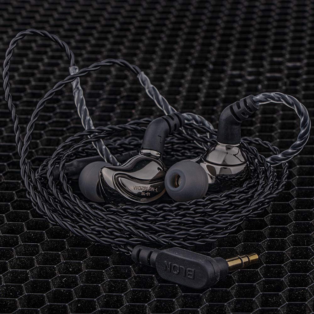 Linsoul BLON BL05S HiFi 10mm Carbon Diaphragm Dynamic Driver in-Ear Earphone IEM with 0.78mm 2pin Detachable Cable (with mic, BL05S-Green)