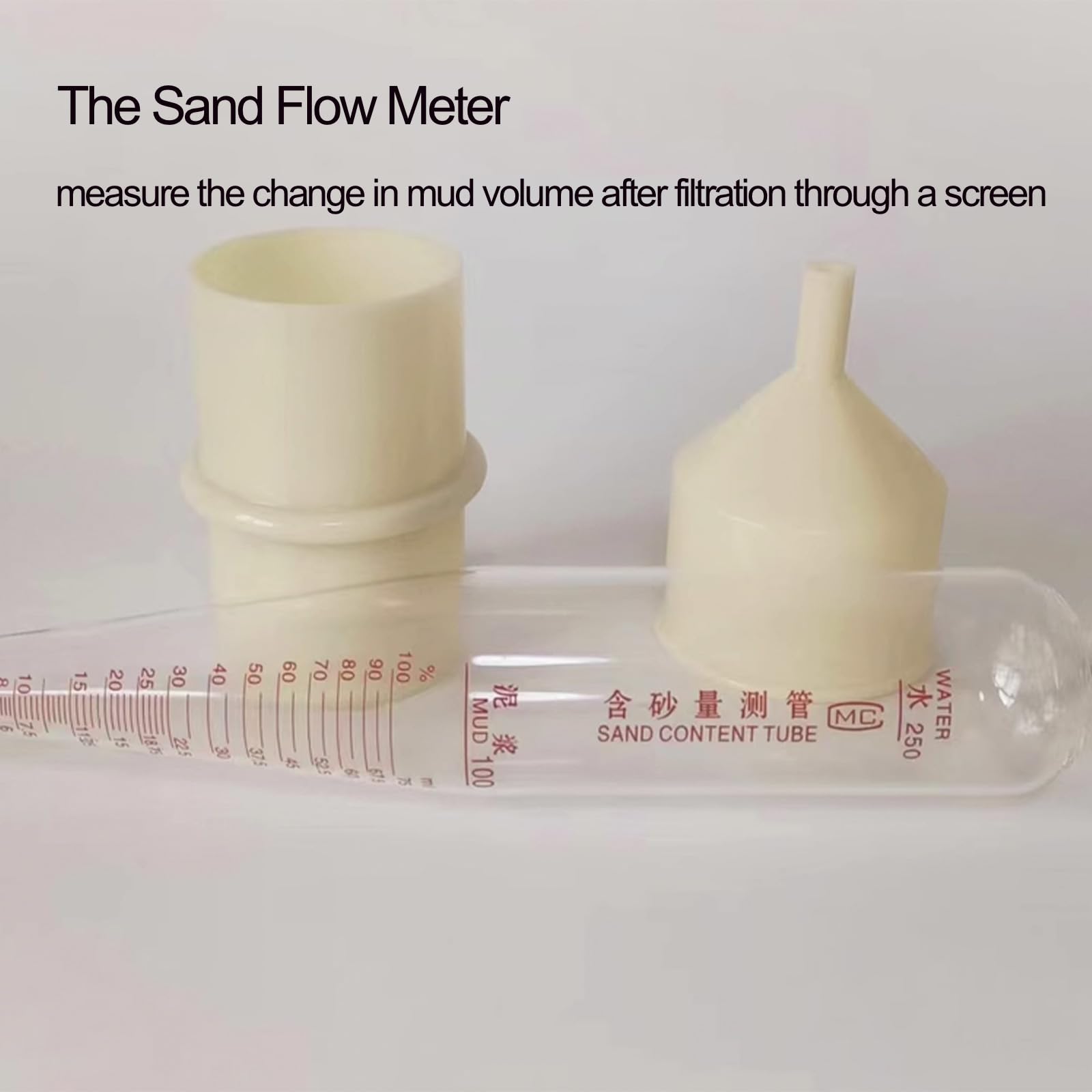 Slurry Test Kit, Portable Mud Tester, Mud Hydrometer, Sand Content Meter Kit, Sand Flow Meter and Mud Viscometer Kit with Marsh Funnel and Viscosity Cup, Slurry Testing Kit