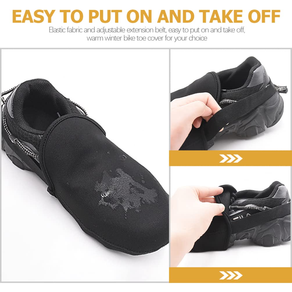 LIOOBO 1 Pair of Shoes Covers Warm Windproof Riding Half Shoe Cover Mountain Bike