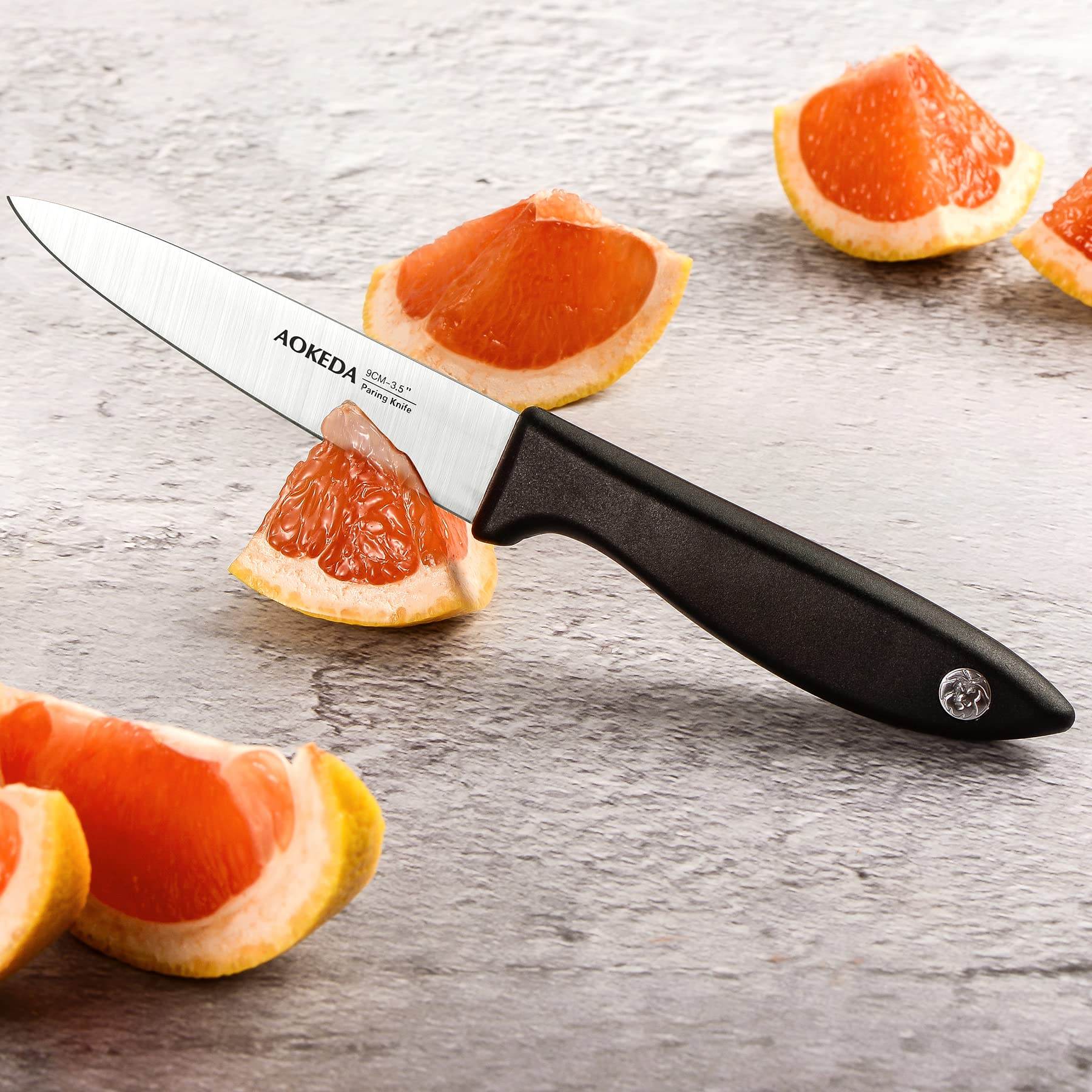 Kitchen Knife Set,Knife Sets for Kitchen with Block and Sharpener,15 Pcs High Carbon Stainless Steel Block Knife Set and 6 Steak Knives