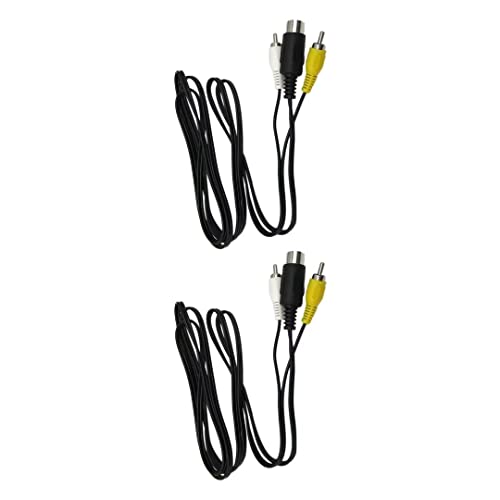 Outspot 2pcs New Replacement RCA AV Cable for SEGA Genesis Model 1
