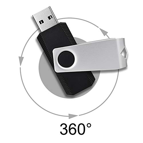 KOOTION 128GB USB 3.0 Flash Drive 128GB Thumb Drive 3.0 USB Drive Swivel Storage Pen Drive Memory Stick (128GB 3.0, Black-Single)