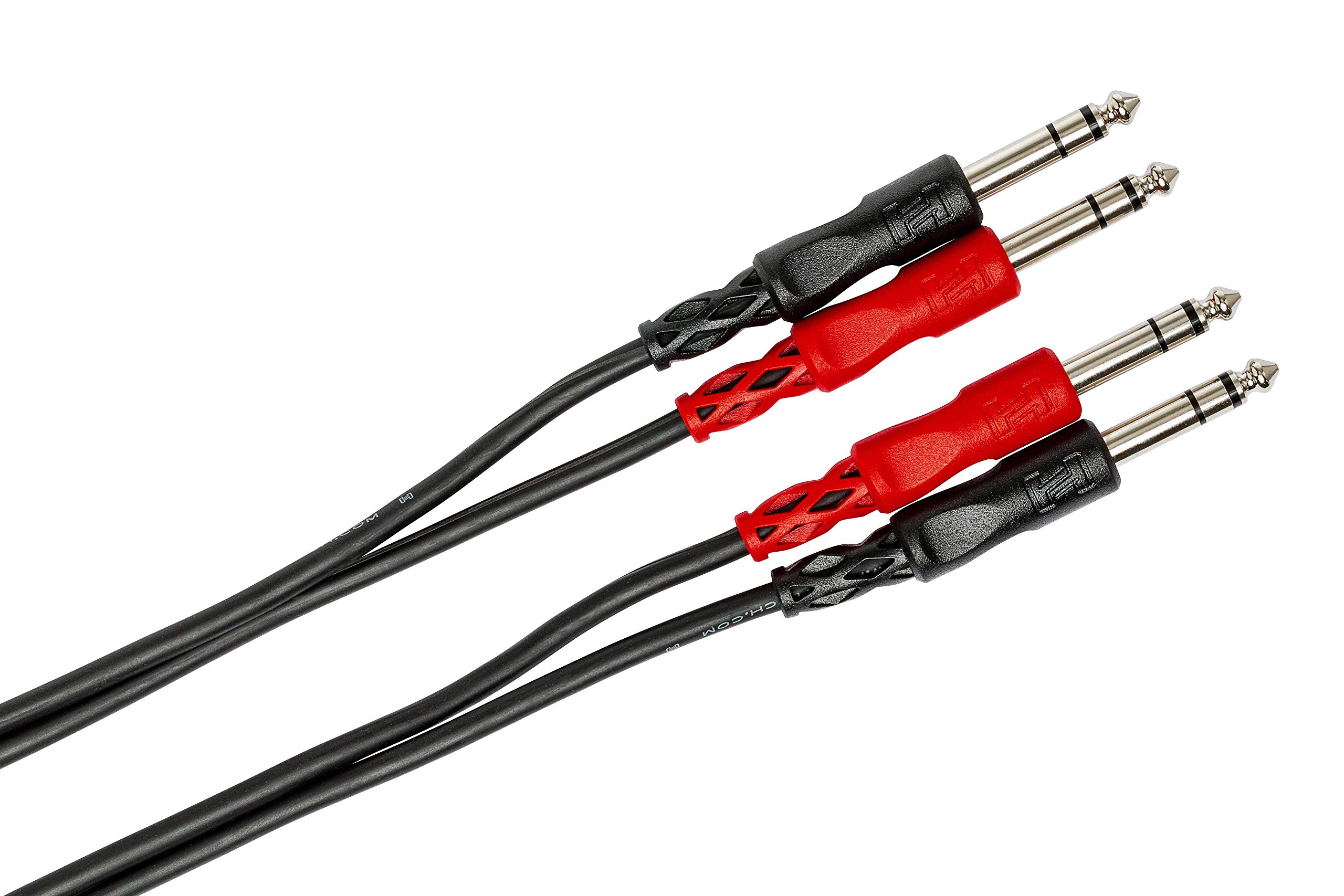 HOSA CSS-204 Dual 1/4" TRS to Dual 1/4" TRS Stereo Interconnect Cable, 4 Meters & CMP-159 3.5 mm TRS to Dual 1/4" TS Stereo Breakout Cable, 10 Feet