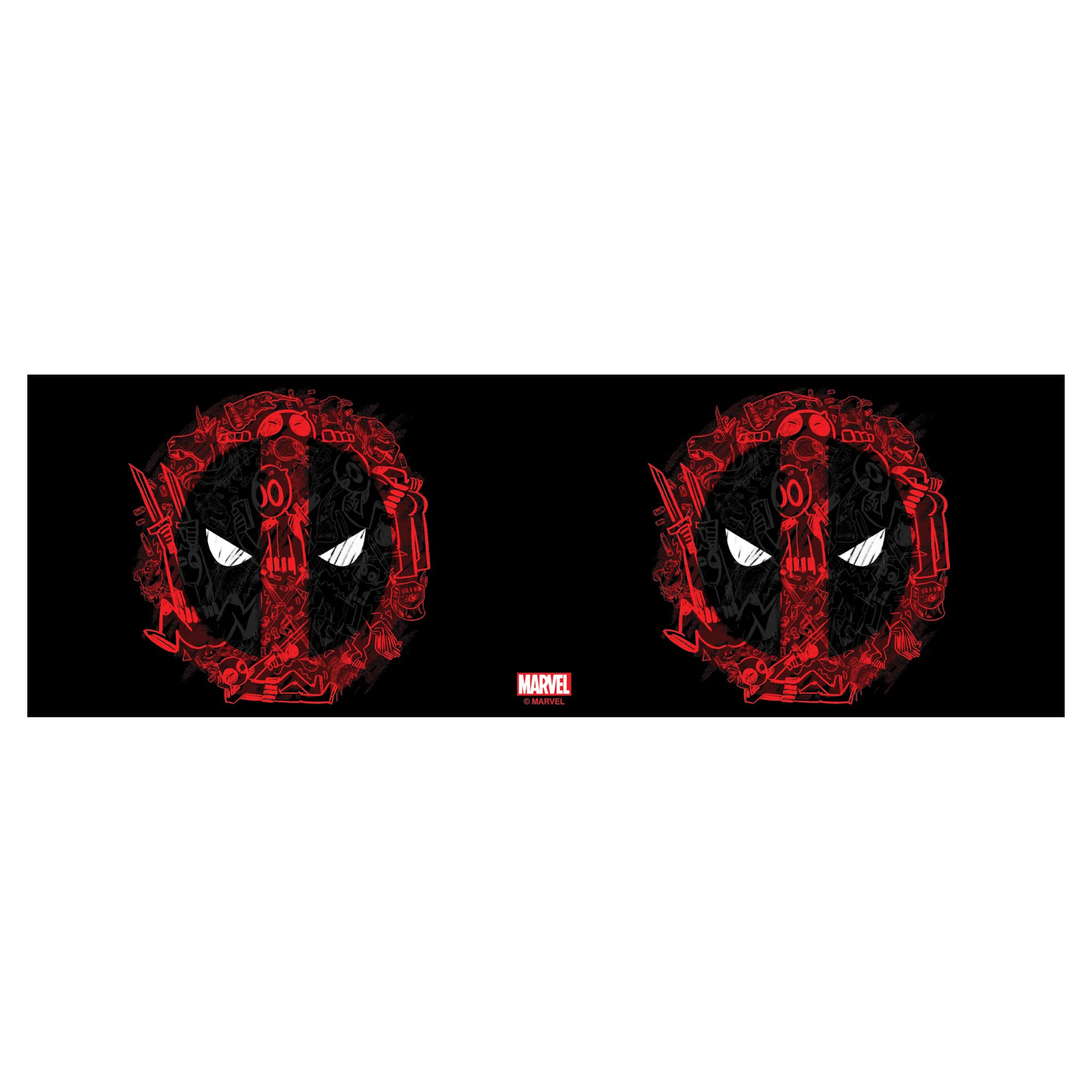 Marvel Deadpool Icons 27 oz Stainless Steel Insulated Travel Mug, 27 Ounce, Multicolored
