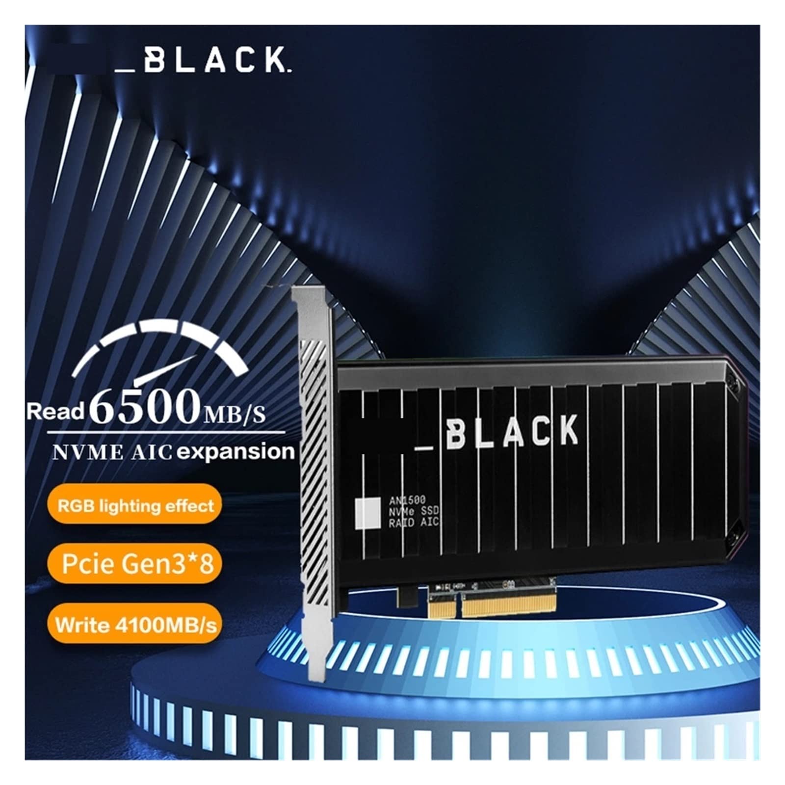 RIPIAN External Hard Disk AN1500 4TB 2TB 1TB Internal Gaming Solid State Drive NVMe Add-in-Card Gen3*8 PCIe Up to 6500 MB/s External Hard Disk Drive (Size : 4TB)