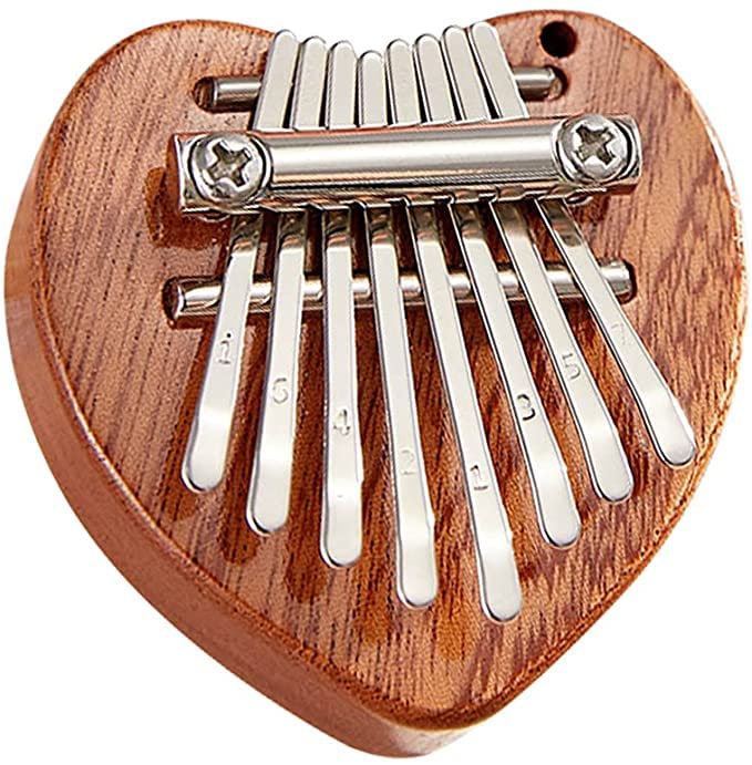 Mini Kalimba Thumb Piano - Musical Instruments, 8 Keys Finger Piano With Lanyard,Study Instruction,Portable Marimba Hand Piano Gifts for Kids Adults Beginners