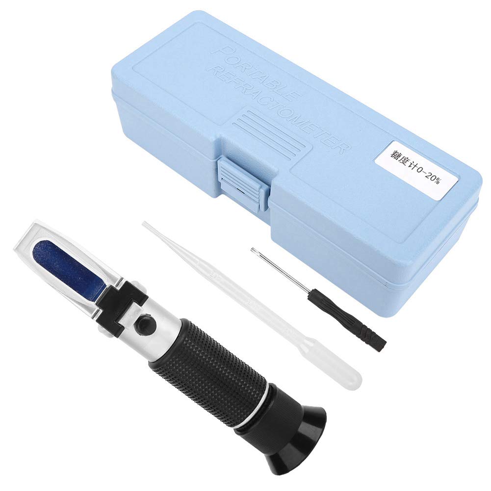 Refractometer,Sugar Test Meter 0-20% with Accurant Index for Automatic Temperature Compensation
