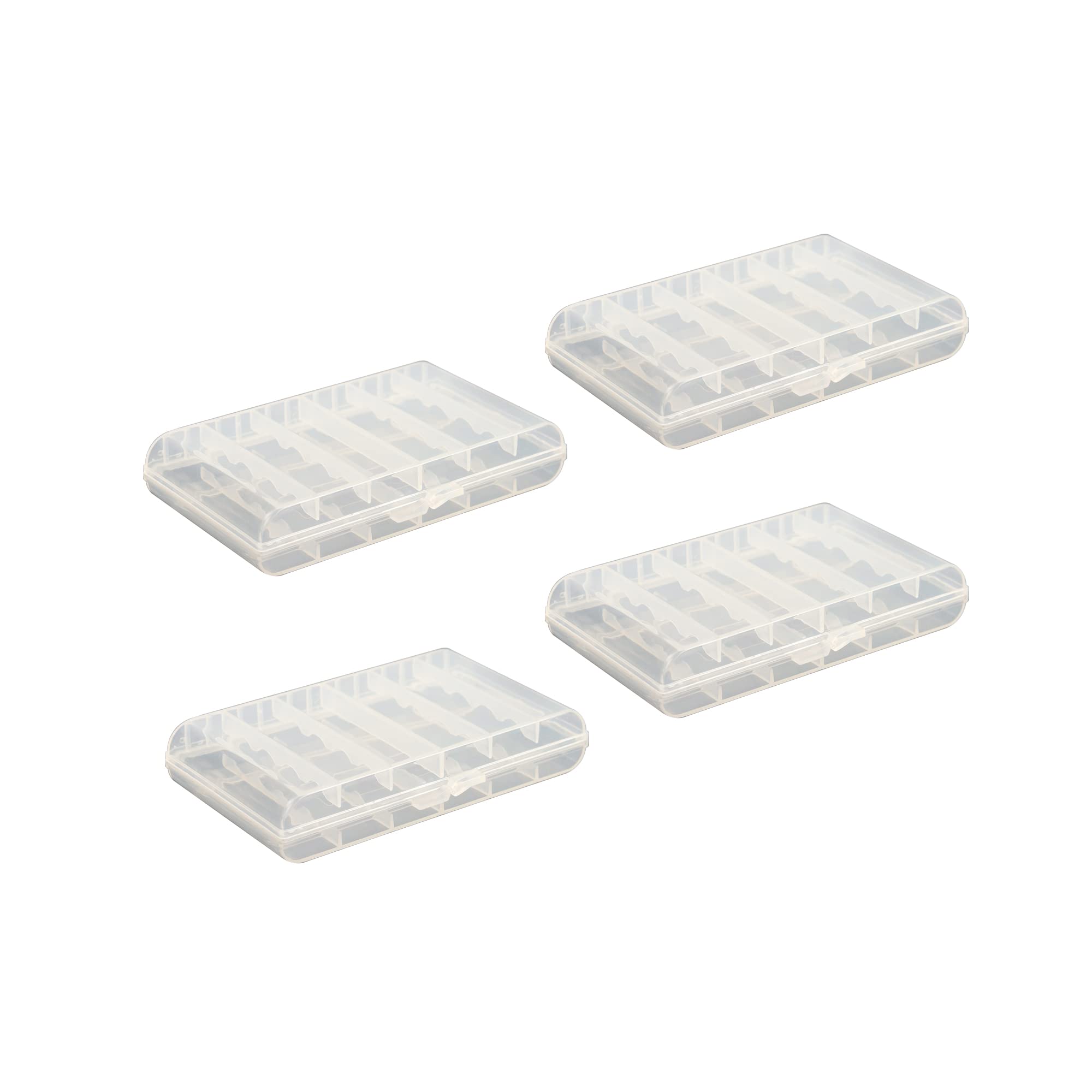 PNGKNYOCN AA/AAA Battery Storage Box ,Portable Battery Storage Case Holder Box Holds 6 AA Batteries or 8 AAA Batteries(4-Pack)