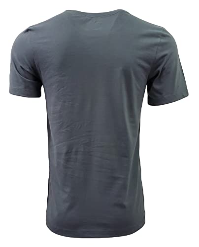 Nike Men's Sportswear Tee Just Do It Swoosh (Large, Dark Grey/Neon Green)
