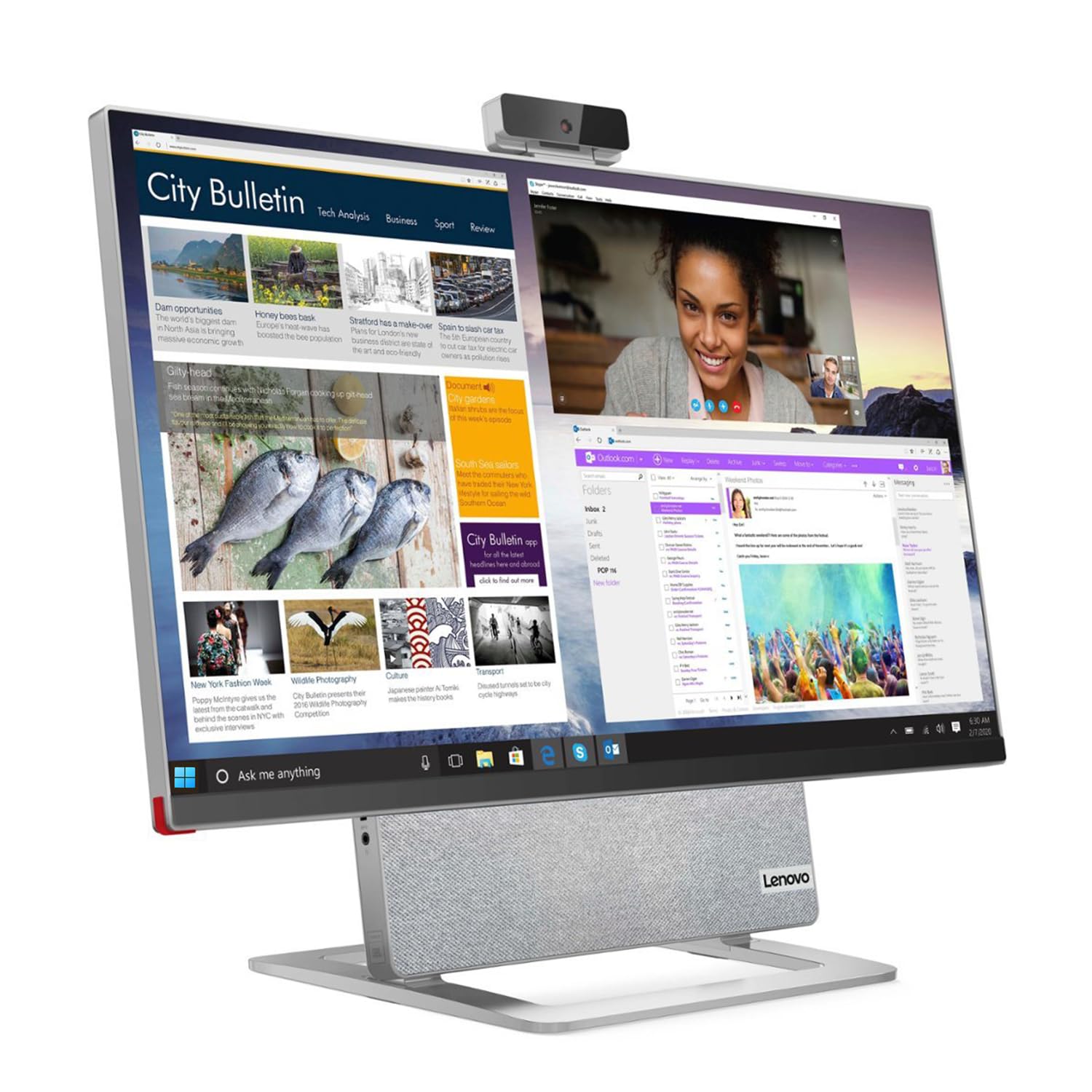 Lenovo Yoga 7 All-in-One Desktop, 27” 4K UHD Touchscreen Display, AMD Ryzen 7 5800H Processor, AMD Radeon RX 6600M Graphics, 64GB RAM, 2TB SSD, Wi-Fi 6, HDMI, Wireless KB & Mouse, Windows 11 Home