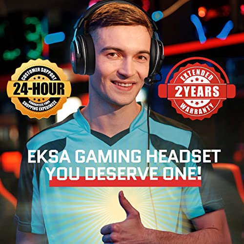 Over-Ear Gaming Headset, 7.1 Surround Sound, Wired Headphones with Mic, for Gaming Consoles, Detachable Noise Cancelling Mic, Over-Ear, Premium Memory Earpads
