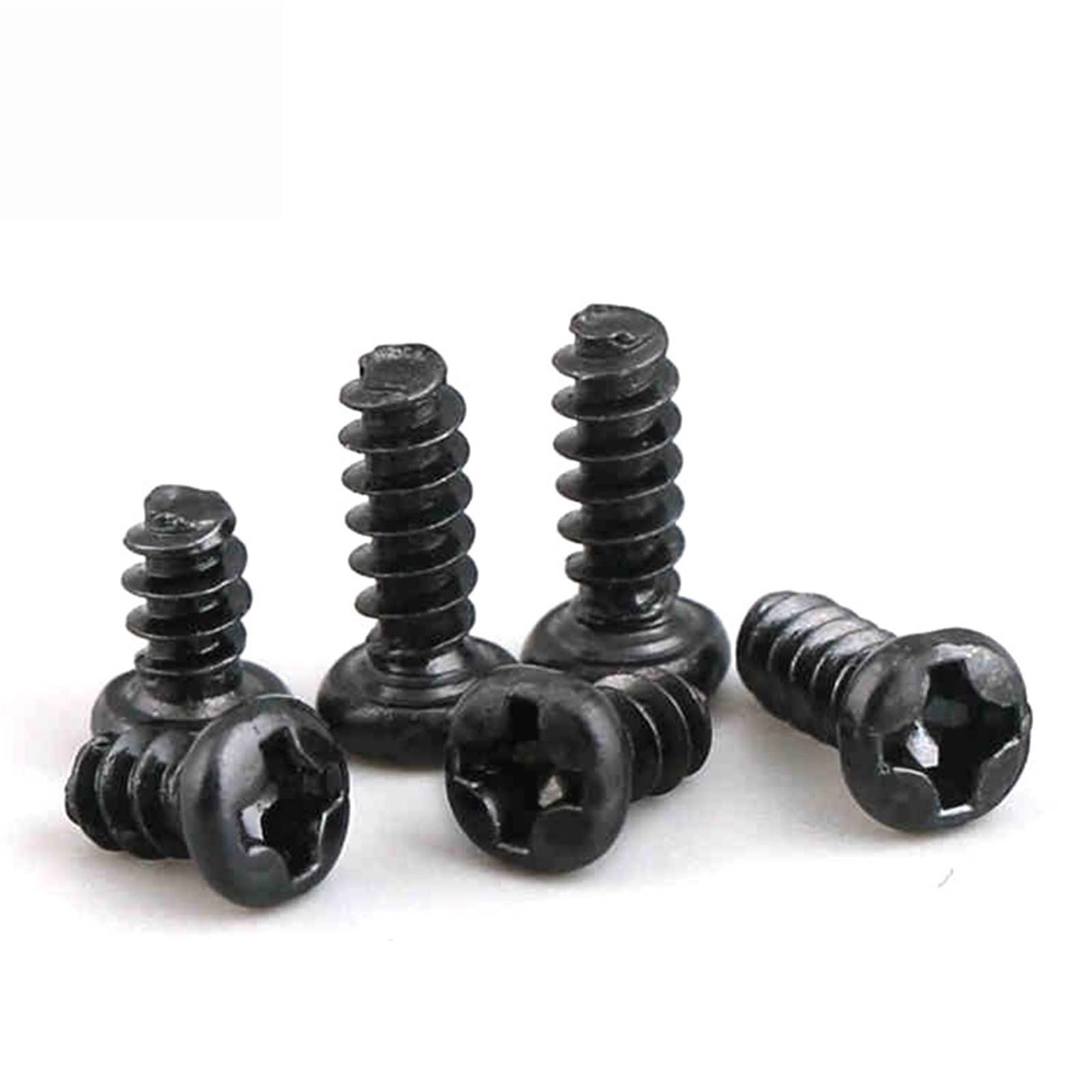 RORUN Wood Screws Black Electronic Miniature Screw with disc Head self-Tapping Telephone Computer Screw