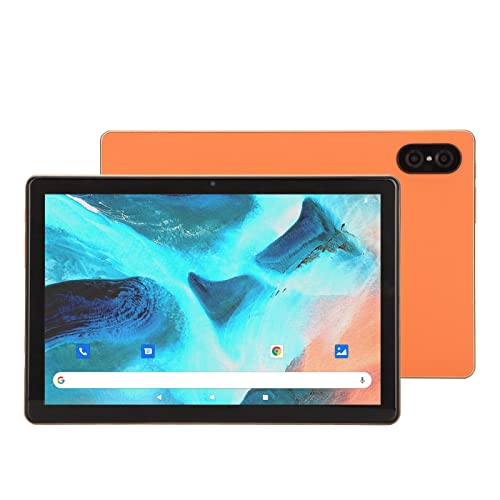 PUSOKEI 10.1in Tablet for Android 11,6GB RAM 128GB ROM 4G Call 5G Dual Band WiFi IPS HD Screen Tablet,7000mAh Battery Tablet PC with Leather Shell for Kid & Adults(us)