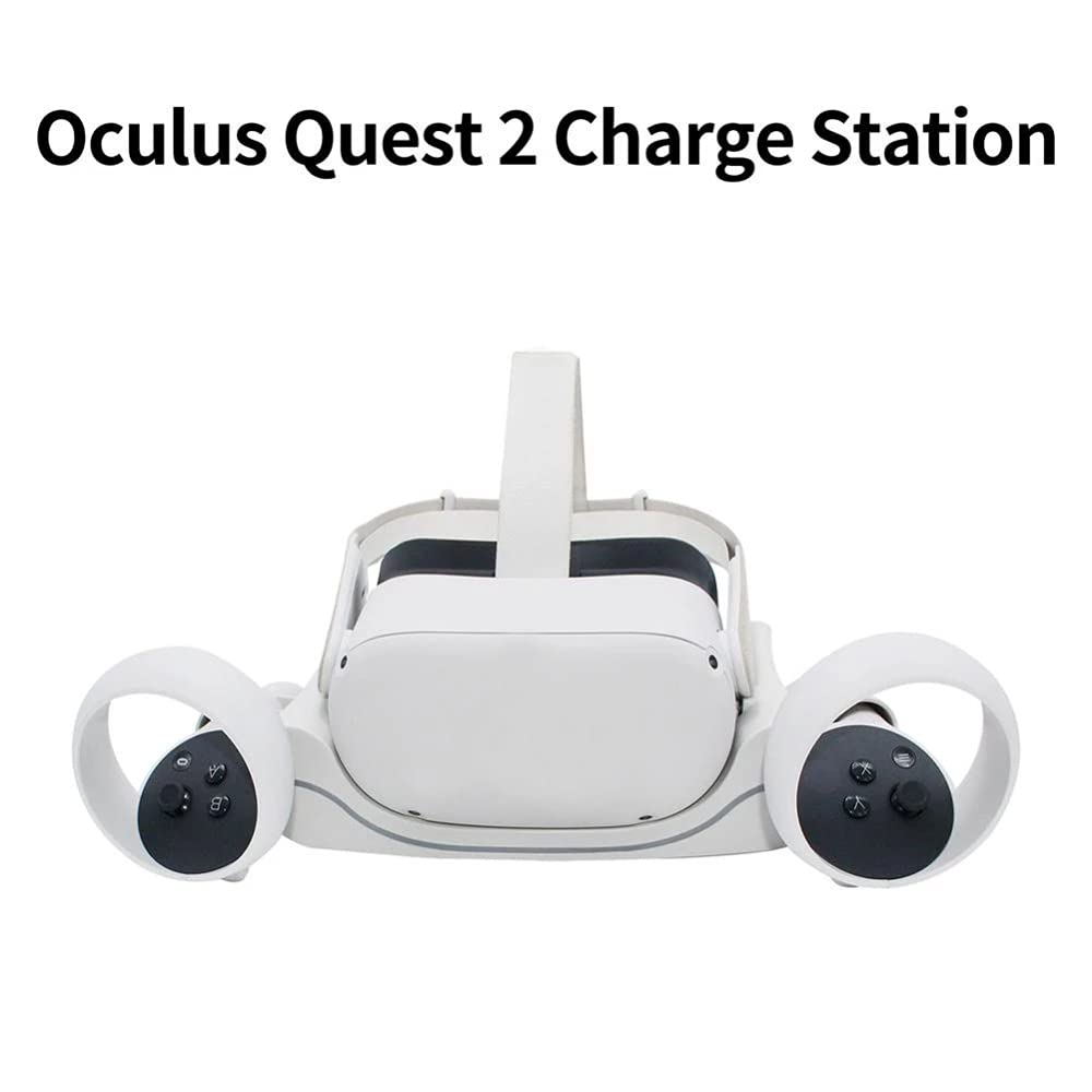 LOOCOO Charging Batteries for Oculus Quest 2 VR Headset Charger This 2-Type c Storage Base with VR high-Speed Charging Handle