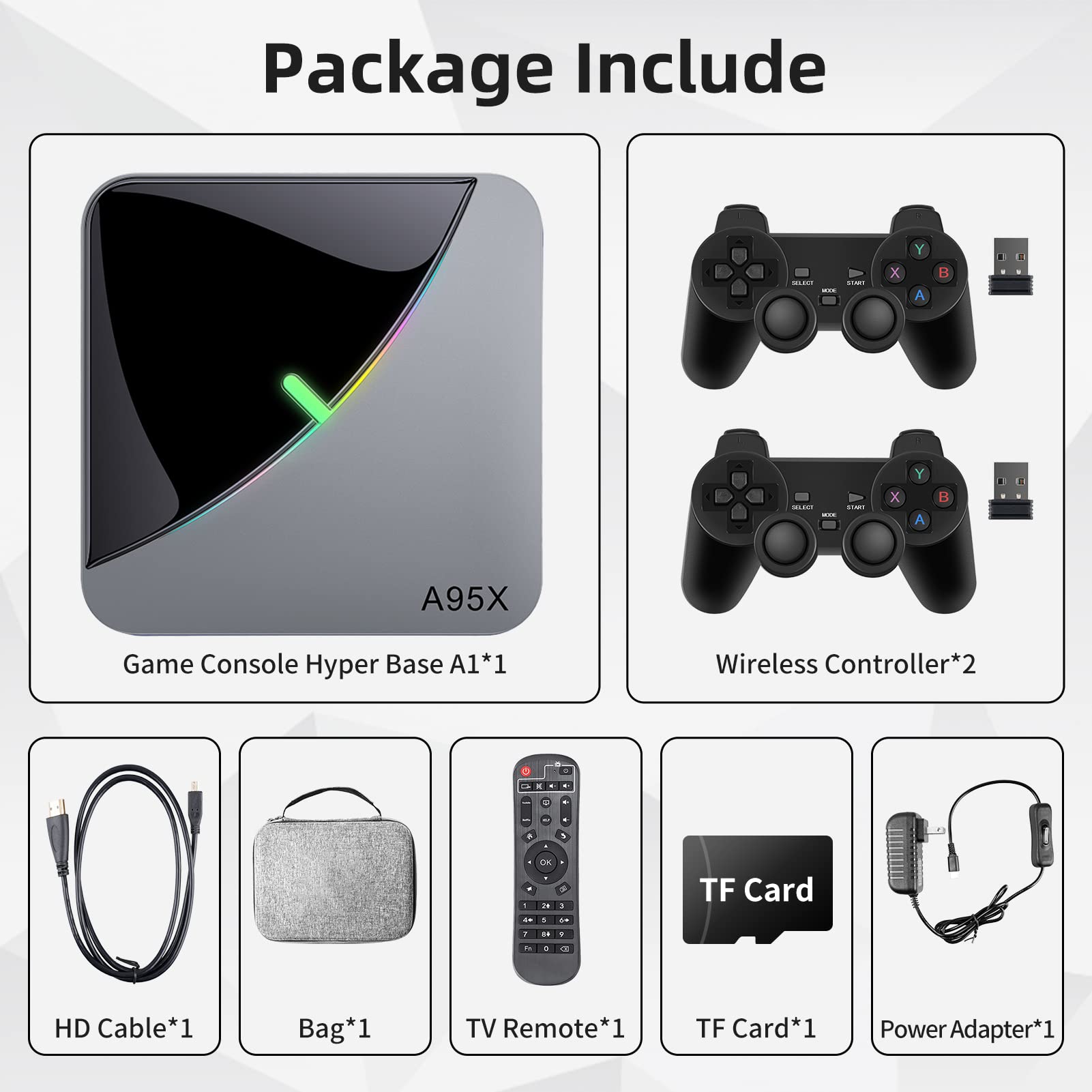Ownalisi Retro Game Console Built in 41,000+ Classic Games, Video Game Consoles Plug & Play, Emulator Console Game System Compatible with PSP/PS1/MAME ect, 4K HD, 2 Wireless Controllers