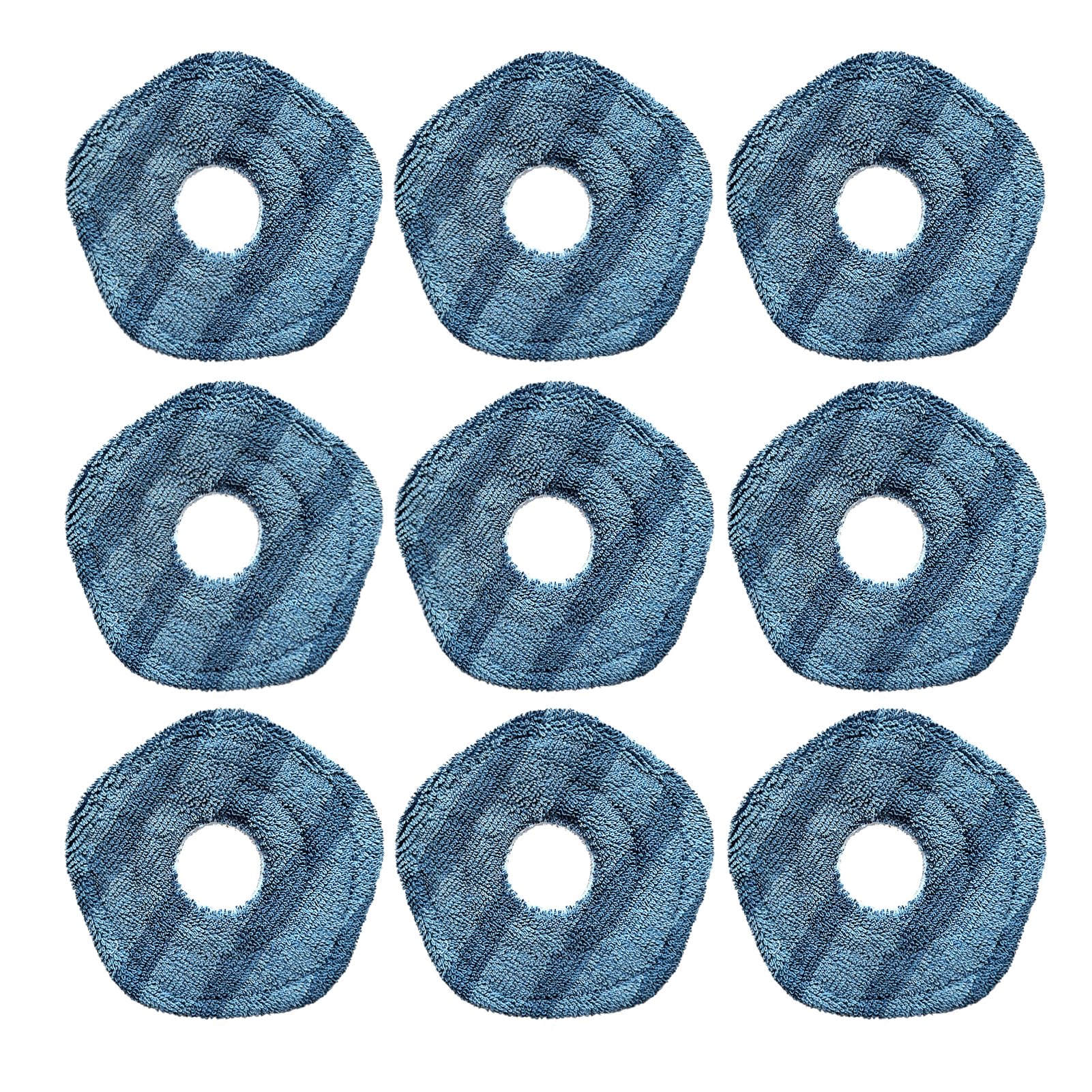 Replacement Washable Mopping Cloth Mop Pads Compatible with Eufy X10 Pro Omni and Eufy X9 Pro Robot Vacuums Cleaner Mops Accessory，9-Pack Reusable Mop Pads