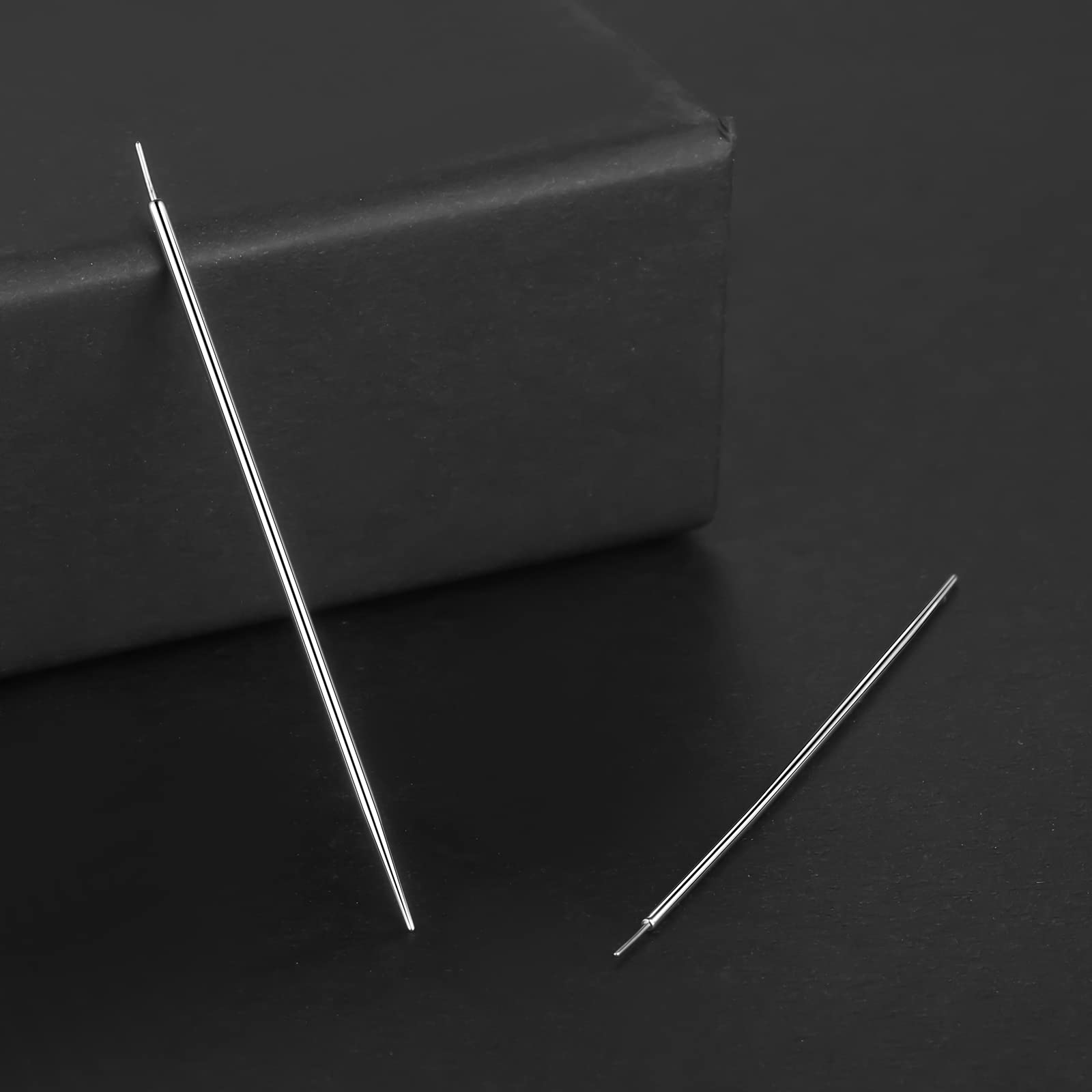 Oveta 16G 18G Threadless Pin Taper Titanium Piercing Taper Pin for Threadless Nostril Ear Lip Piercing Jewelry,2PCS