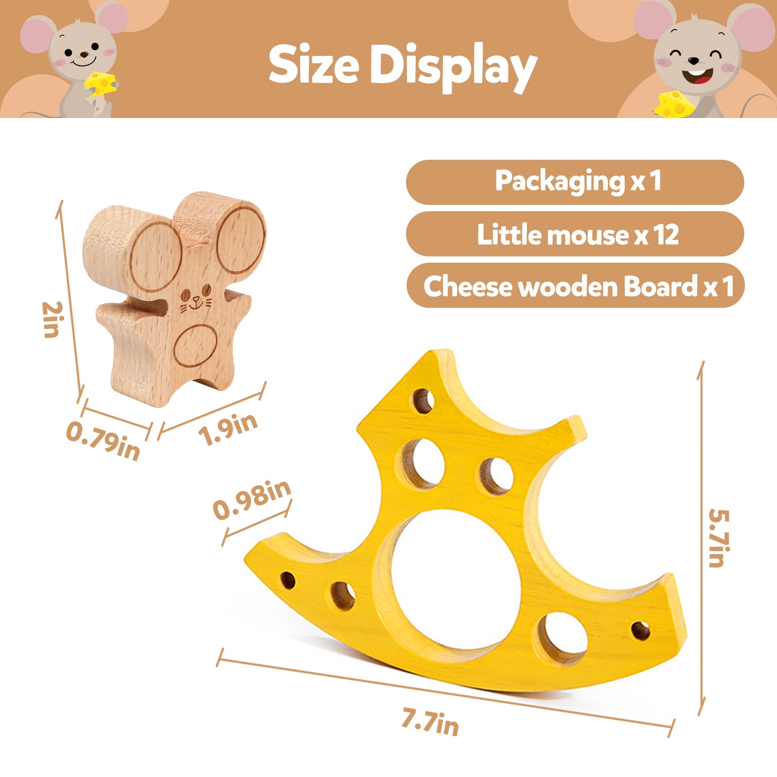 NAODONGLI Wooden Stacking Toys for Kids