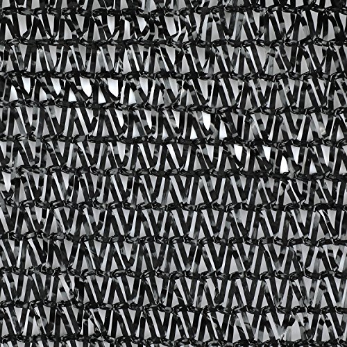 smartelf Shade Cloth 70% Sunblock Shade Cloth Net 6.5 ft x 10 ft - Black Bulk UV Resistant Fabric Mesh for Greenhouse Shade Cloth Taped Edge with Gromments Included 10pcs 6" Ball Bungee