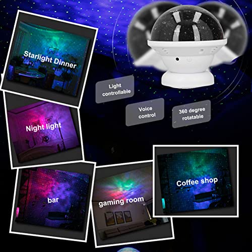 RGB Star Projector Magnetic Base 360° Swivel Sound Activated Glow in The Dark Projector Small Size, Easy to Carry
