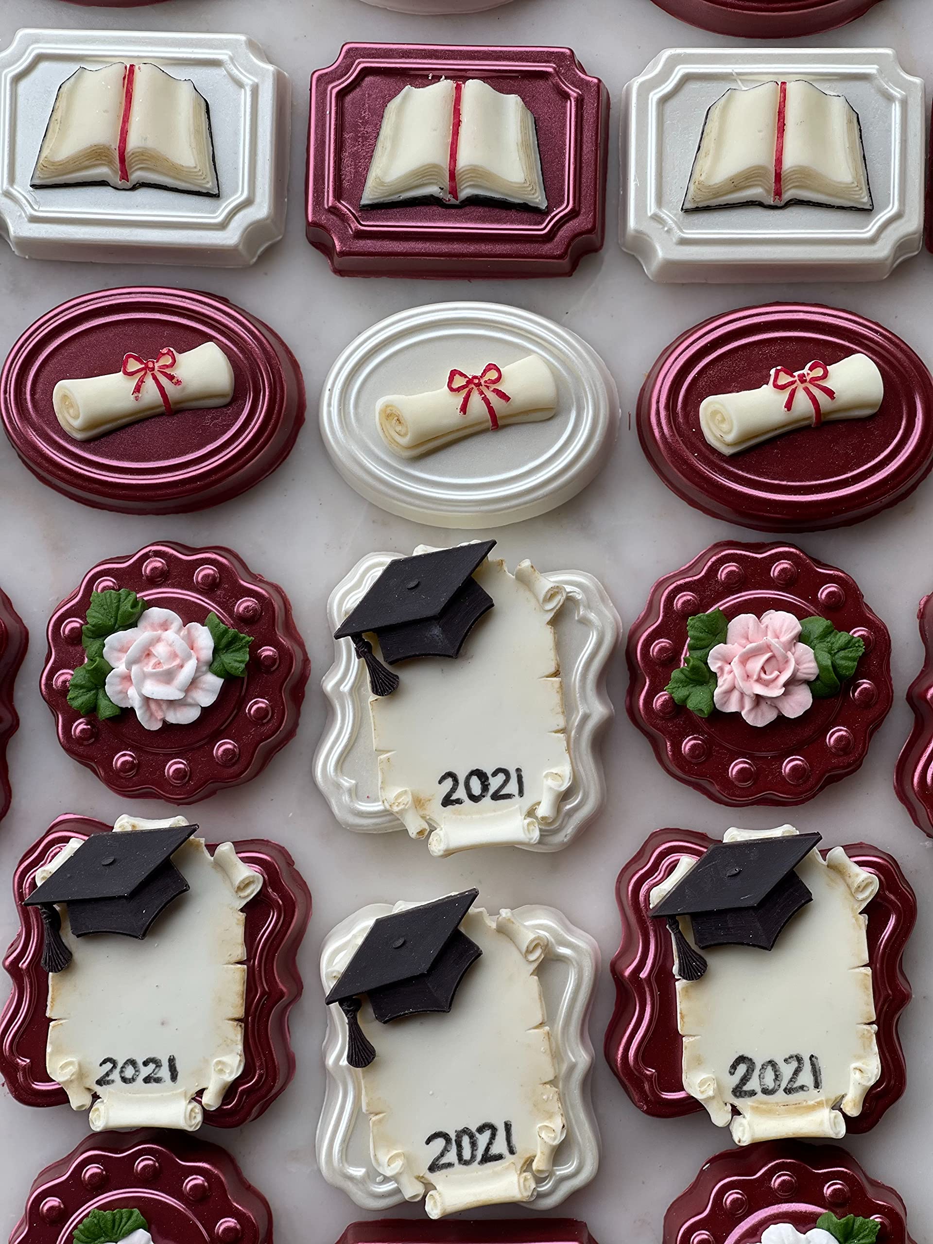 Mini Graduation Mold Graduation Cookie Cutters Graduation Cupcake Toppers Graduation Chocolate Candy Fondant Mold for Graduation Party Supplies