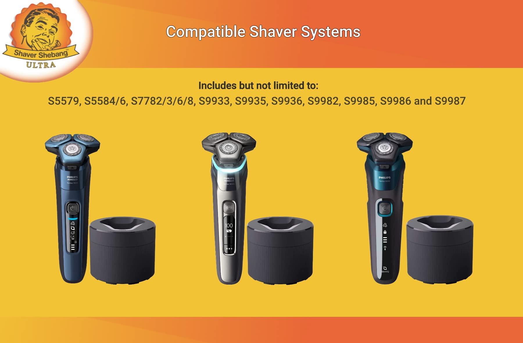 Shaver Shebang refills for 12 Philips Quick Clean pods