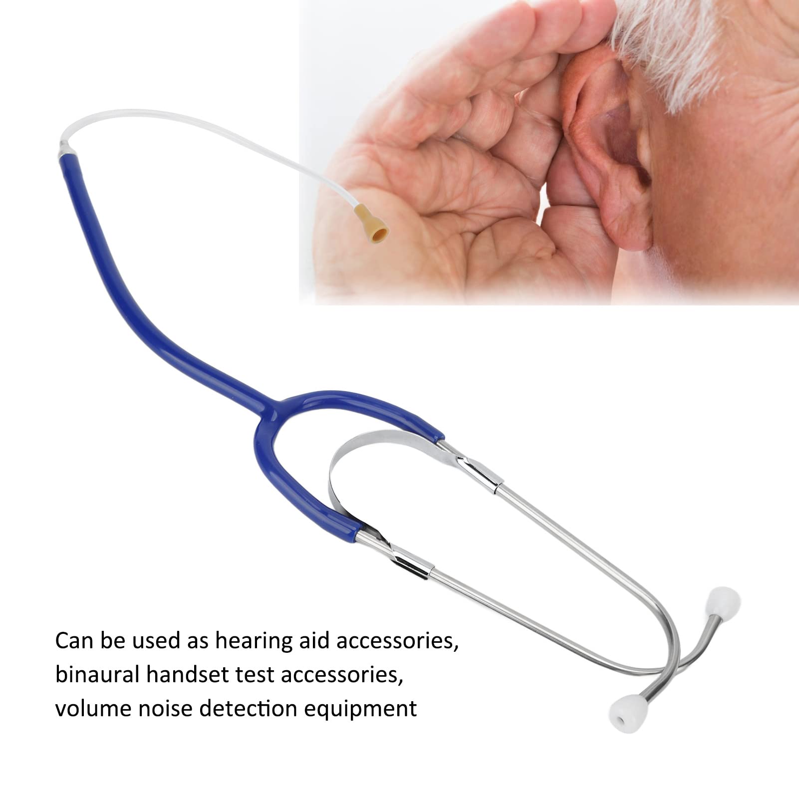 Professional Lightweight Binaural Nonslip High Conductivity Stethoscope Stethoscope for Sound Detection (Dark Blue)