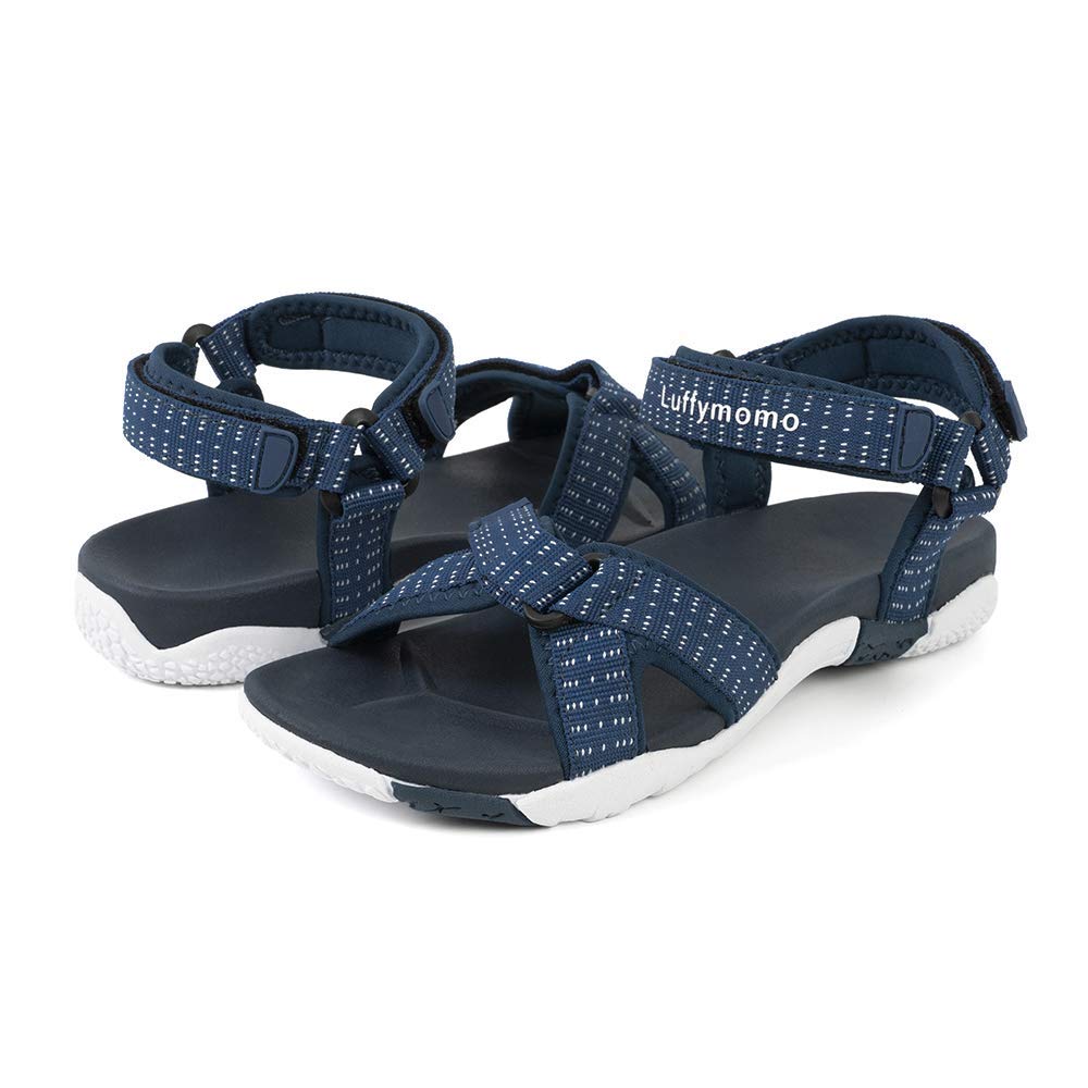 Luffymomo Womens Hiking Sandals Walking Sport Athtletic Webbing Sandals(8 M US Blue)