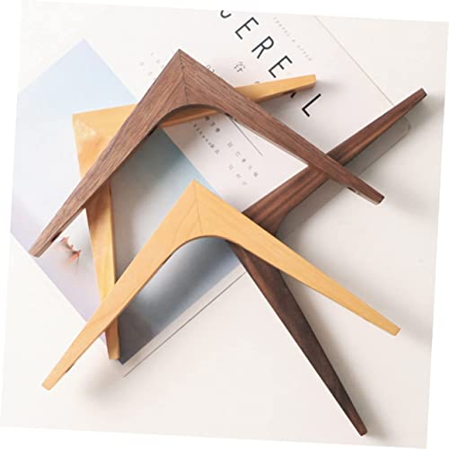 Shelf Brackets wall Shelves 4 pcs Heavy Brackets Shelf- Wall Clapboard Angle Khaki Kitchen Shape Home Supports Support Joint Fixator Floating Selves Supporter Bookshelf Rack Frame Duty Mount ( Size :