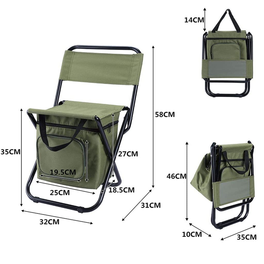 LMMDDP 10L Large Capacity Ice Storage Bag Chair Foldable With Backrest High Load-Bearing Outdoor Fishing Tools 100KG Load-Bearing