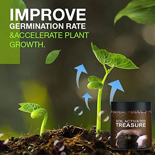 XIRUJNFD Soil Activated Treasure-You Will Be Amazed! Indoor Plant Fertilizer, Soil Activated Treasure, Fertilizer for Plants Flower Lawn, Improve Plant Growth (100g,1Pcs)