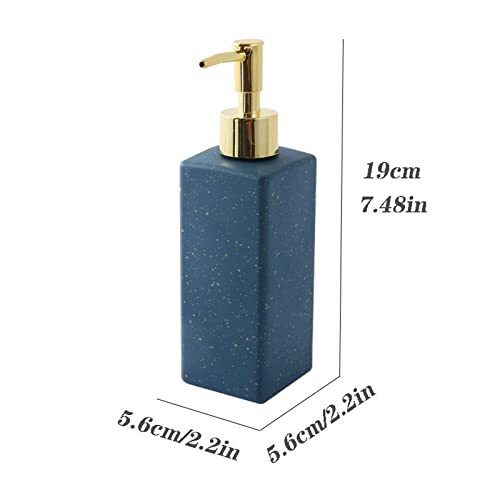 Soap Dispenser Lotion Bottle Press Shampoo Bath Gel Separate Bottle Ceramic Soap Dispenser for Hotel Household Kitchen Liquid Dispencer Container Bathroom Soap Dispenser(Color:C)