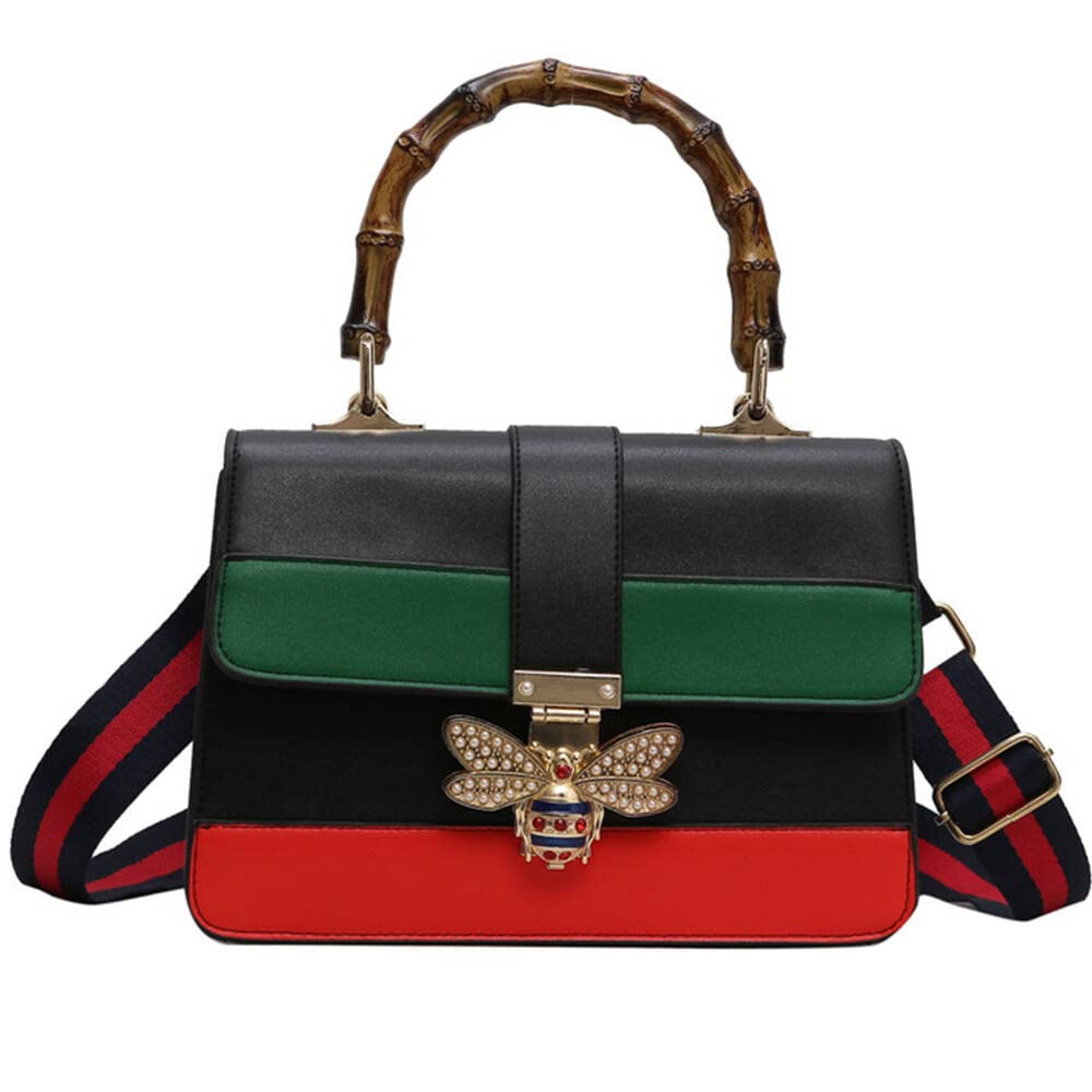 Nhicdns Crossbody Bags for Women Leather Chain Square Lock Purses Cute Handbags Shoulder Bag Khaki