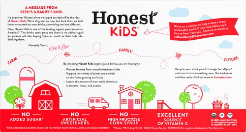 Honest Kids, Organic Super Fruit Punch, 6.75 Fl Oz Pouches, 8 Pack