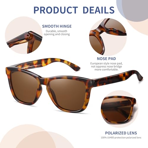 Polarized Sunglasses for Women Men Classic Retro Designer Style Fashion UV400 Protection