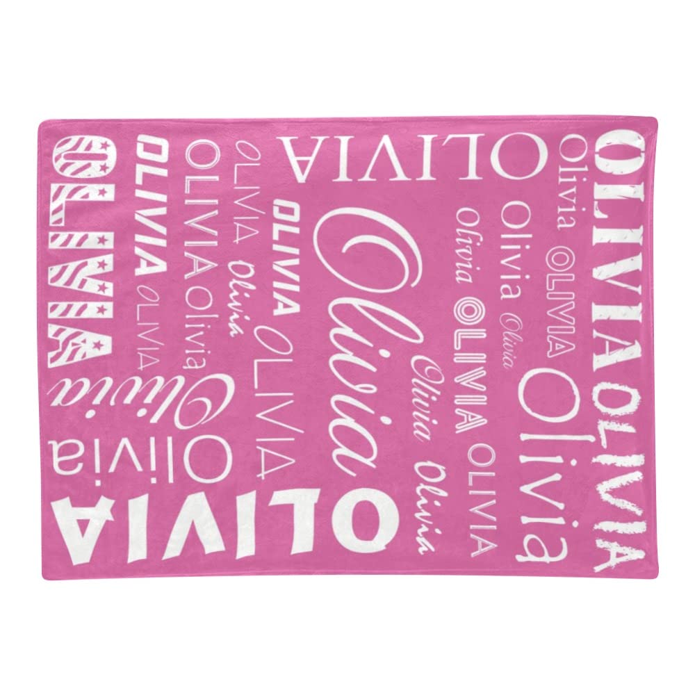 remberever Personalized Name Blanket for Adult Kid Custom Baby Blanket with Name for Boy Girl Name Blanket Personalized Kids
