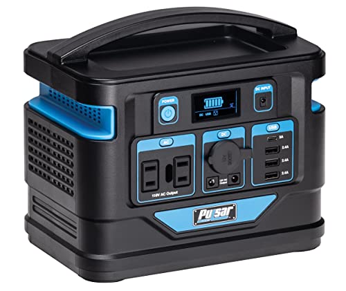 Pulsar Portable Power Station PPS200, 222Wh Lithium Battery Backup, 200W Pure Since Wave AC Outlets, USB C, Solar Generator Power Supply for Outdoor Camping Travel Hunting Fishing Emergency