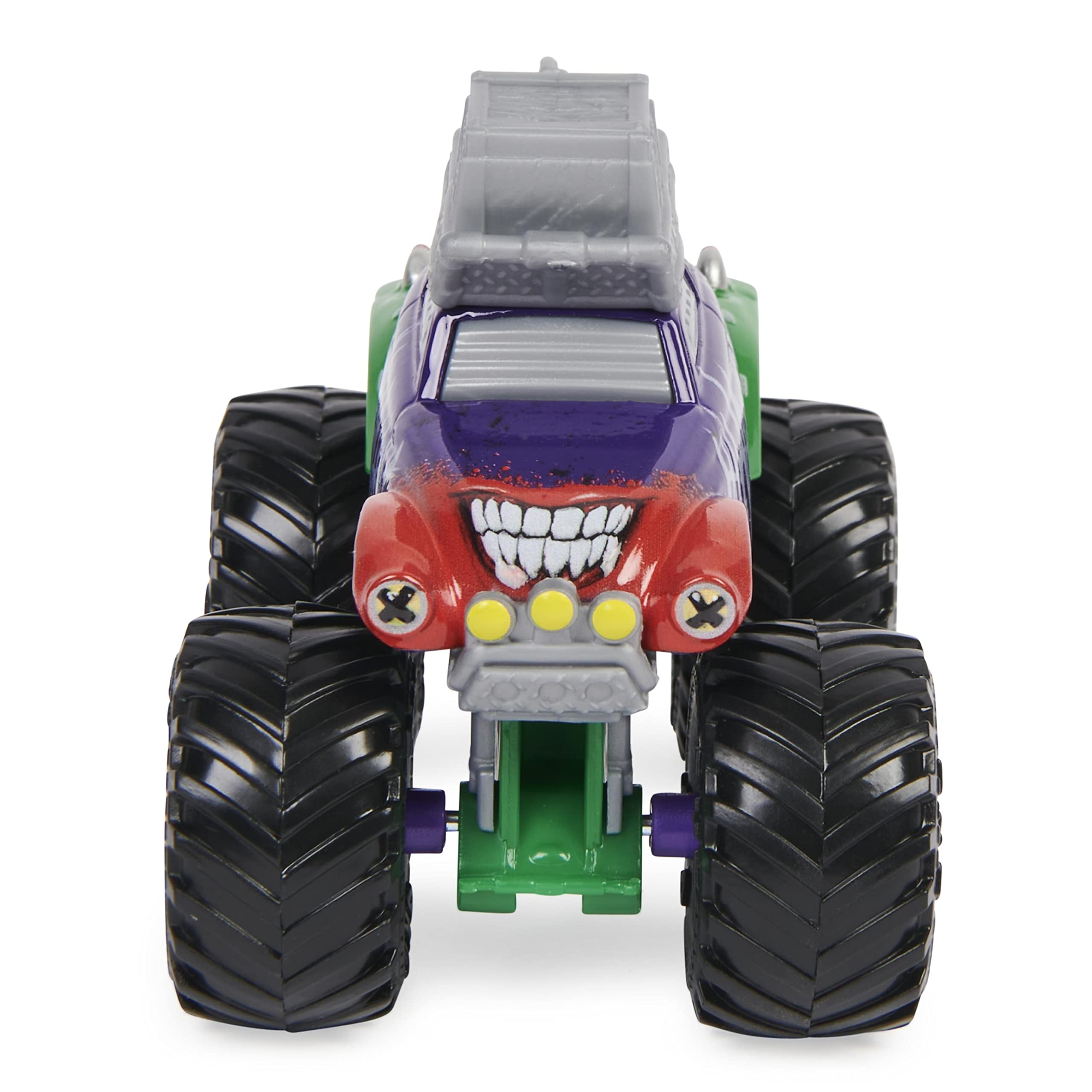 Monster Jam 2022 Spin Master 1:64 Diecast Truck with Bonus Accessory: Heroes & Villains Joker, (SM6044941)