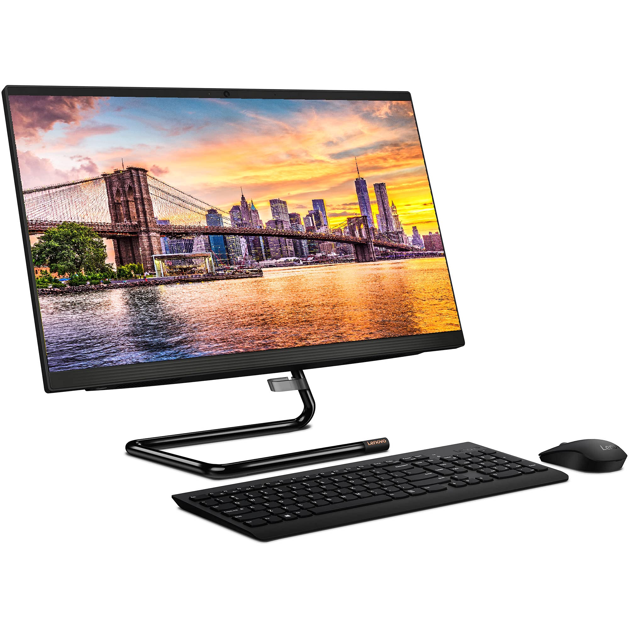 Lenovo IdeaCentre A340-24ICK 23.8in All-in-One Touchscreen PC Bundle with FHD 1920 x 1080, Core i5-9400T, 8GB DDR4, 512GB SSD, Keyboard, Mouse, Gel Mousepad, Windows 10 Home