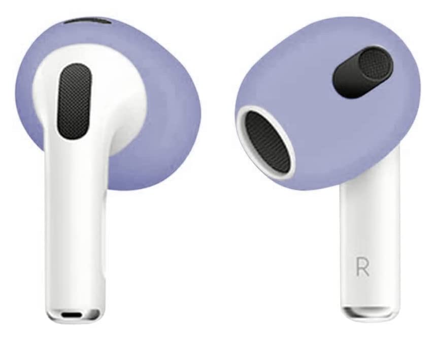 Rqker Fit in Case Ear Tips Compatible with AirPods 3 2021 3rd Gen, 9 Pairs Ultra Thin Soft Silicone Eartips Earbuds Dustproof Cover Fit in Charging Case Compatible with AirPods 3, 9 Pairs 9 Colors