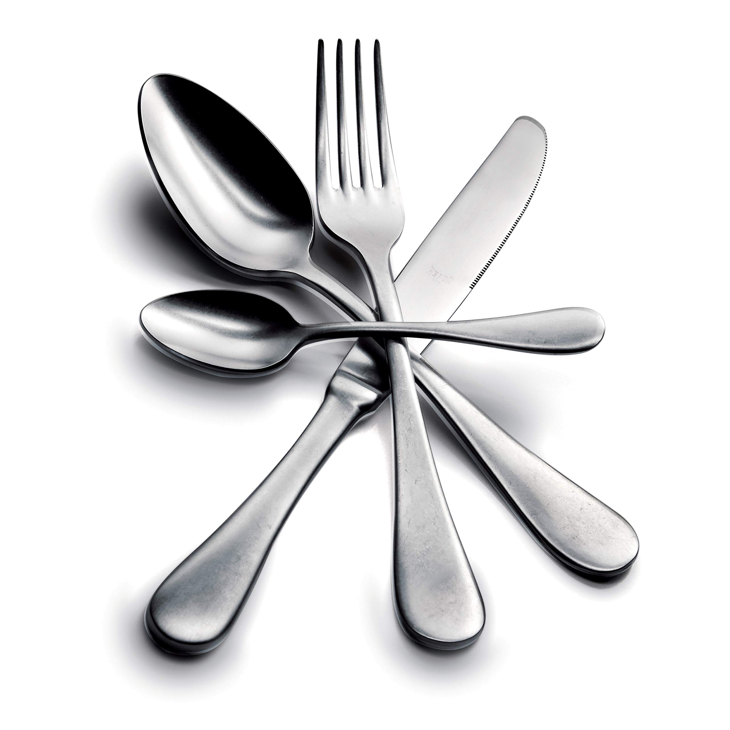 Mepra Vintage 75 Pcs Flatware Set โ Pewter Tableware, Dishwasher Safe Cutlery
