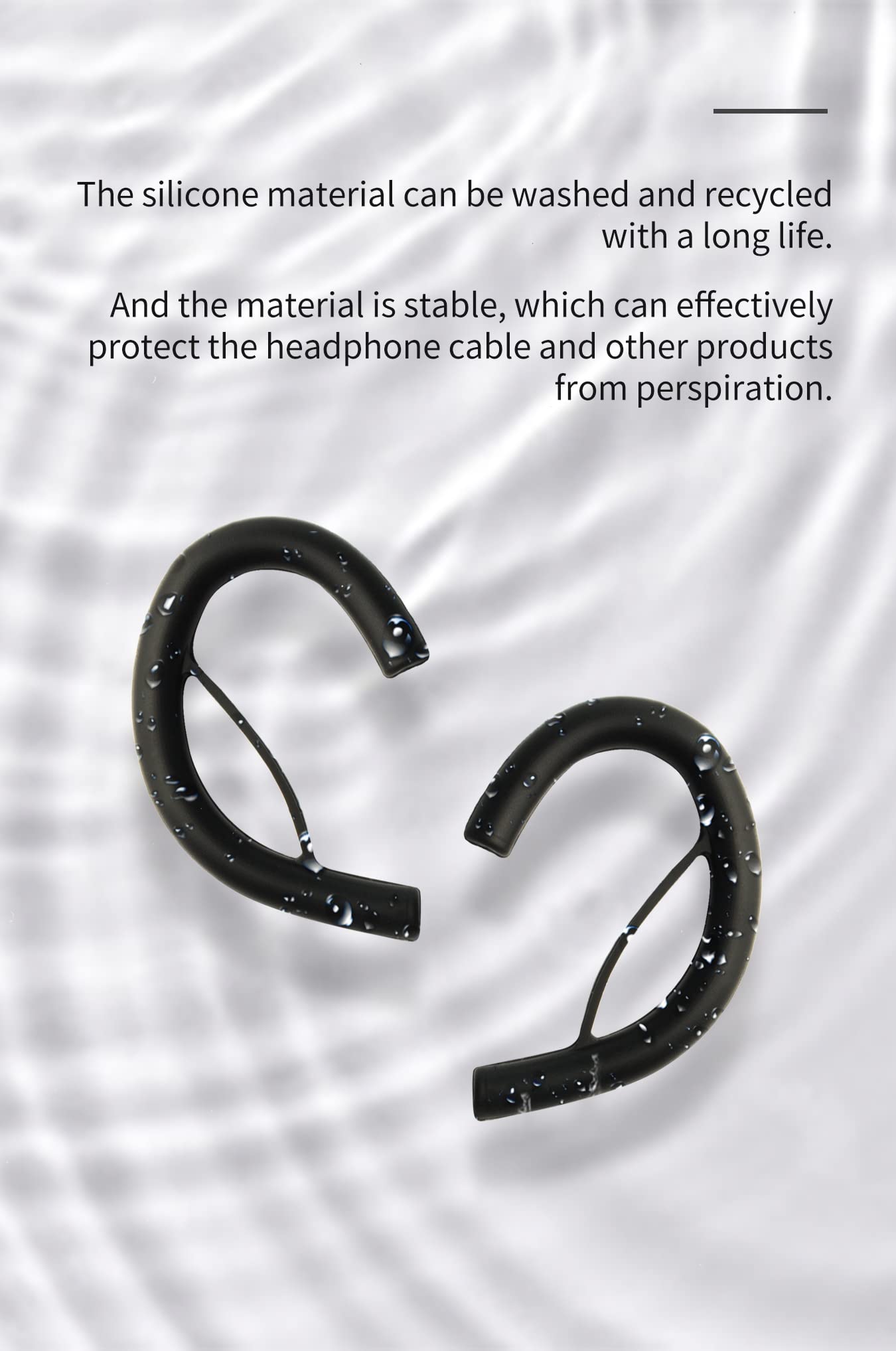 Removable Soft Silicone Earphone Hook Round Reinforced Headphones Sports Ear Hook for Earphones Earbuds Headset(5 Pair) (4color)