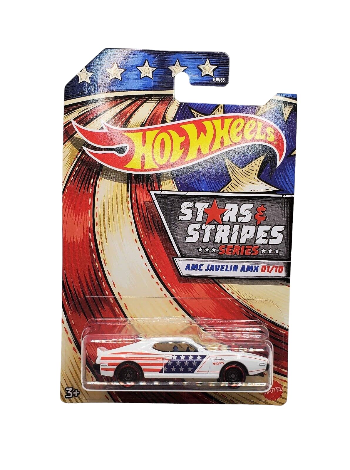 Hot Wheels American Stars and Stripes Bundle of 8 Diecast Vehicles in Red White and Blue