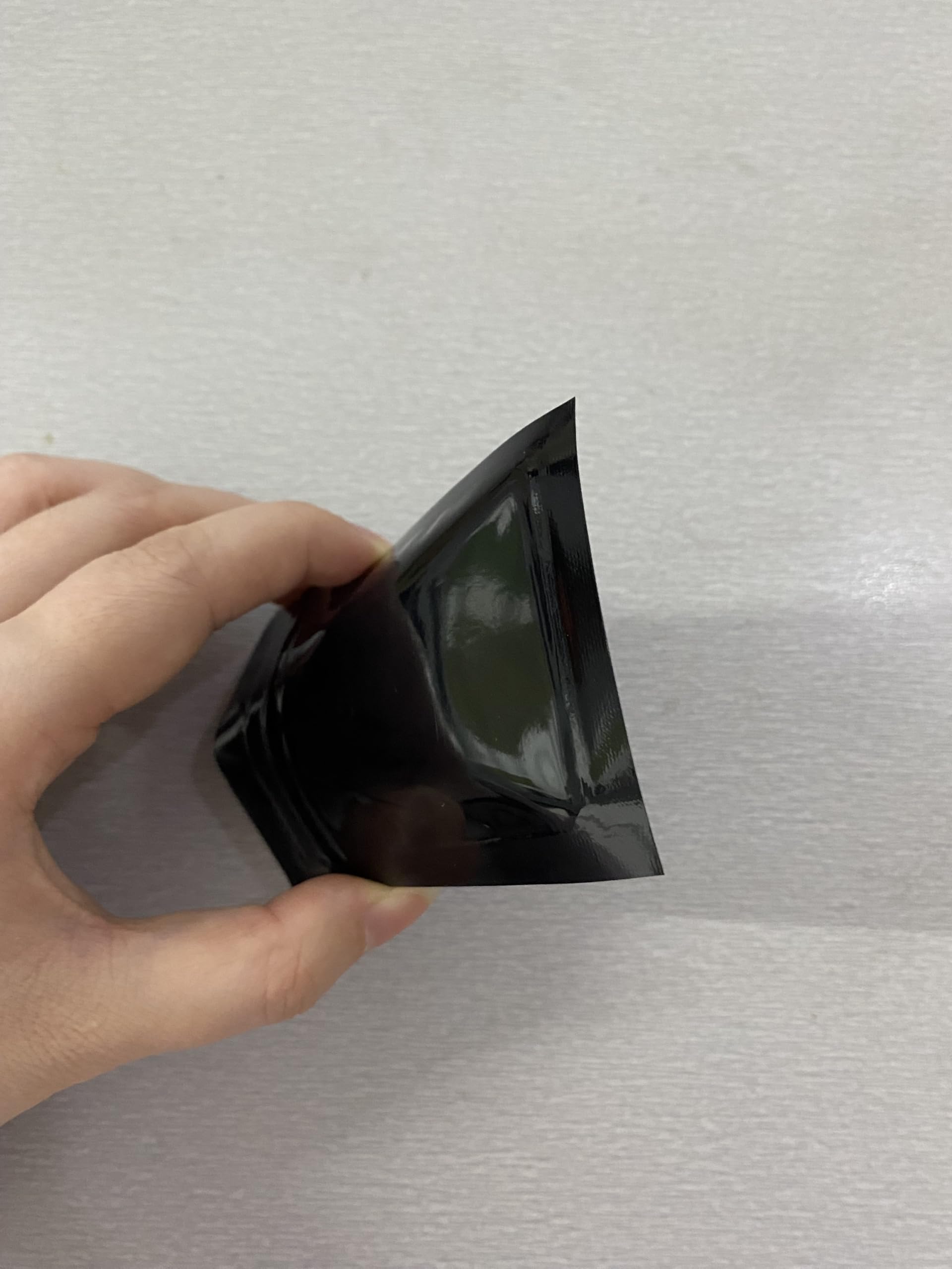 MITOB Mylar Bags for Zip Reusable Small Aluminum Foil Lock Package Bag Candy DIY Chocolate Coffee Nut Food Long Term Storage Zipper Lock Packaging Bag with Tear Notch (Black, 2.3x3.1 inch)