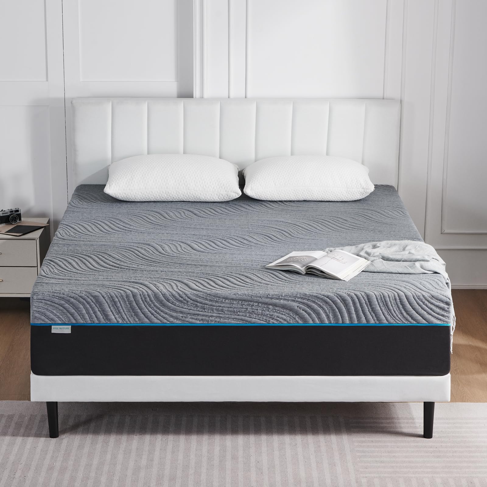 IYEE NATURE Queen Mattress, 10 inch Queen Gel Memory Foam Mattress in a Box