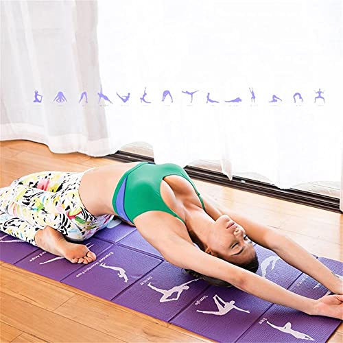MMLLZEL Foldable Yoga Mat PVC Exercise Pad Thick Non-Slip Folding Gym Fitness Mat Pilates Supplies Floor Play Mat Yoga Accessory